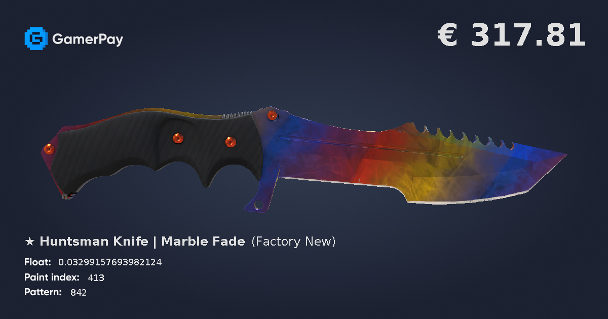 Huntsman Knife | Marble Fade on GamerPay