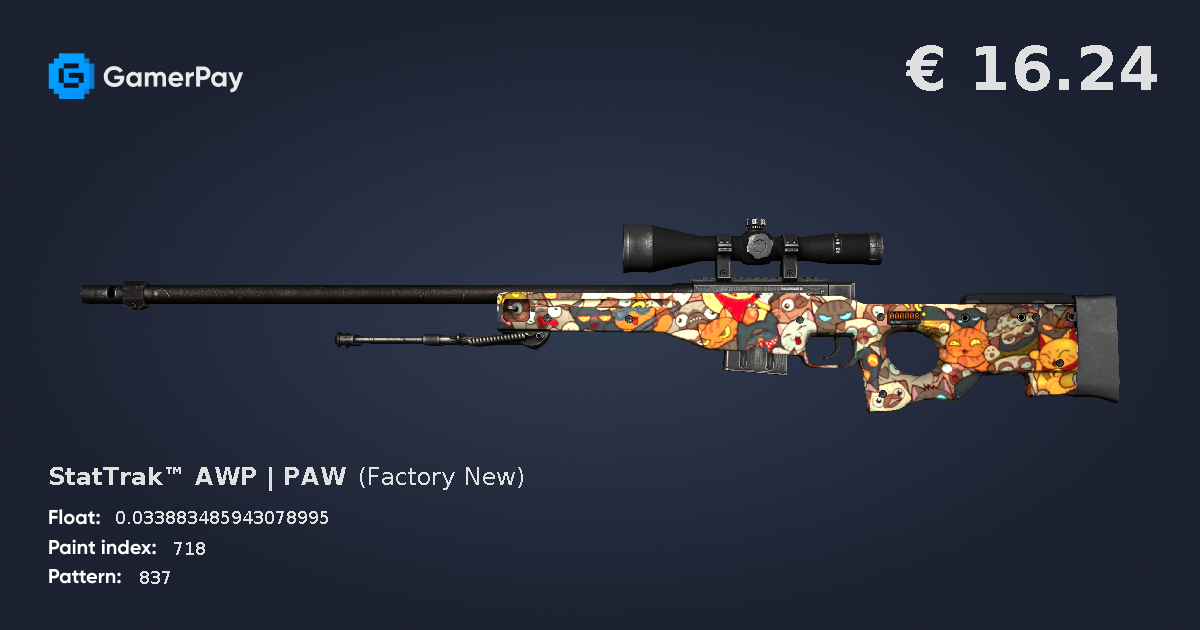 StatTrak™ AWP | PAW on GamerPay