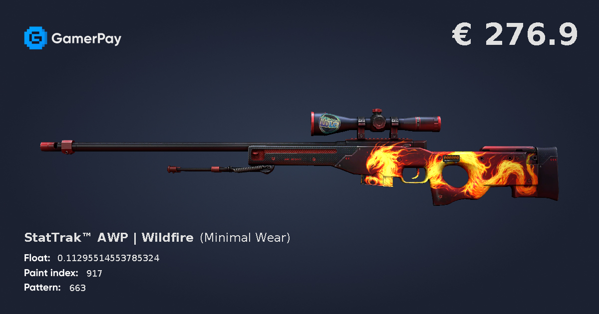 StatTrak™ AWP | Wildfire on GamerPay