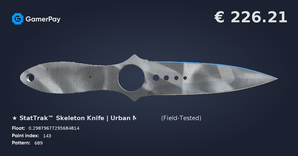 StatTrak™ Skeleton Knife | Urban Masked on GamerPay