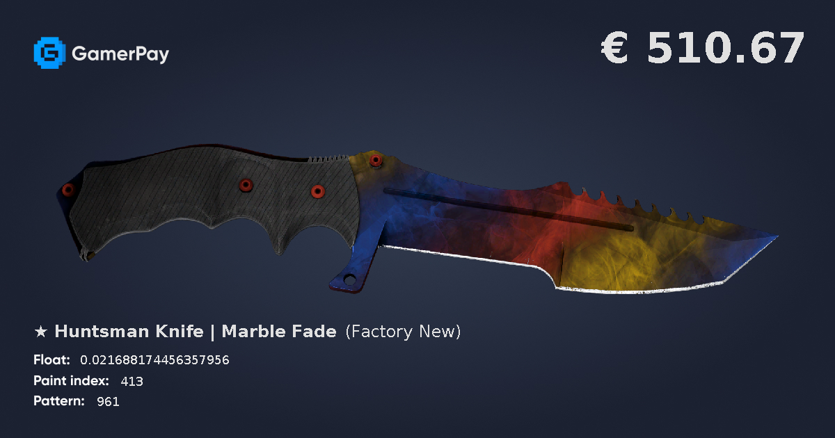 Huntsman Knife | Marble Fade on GamerPay