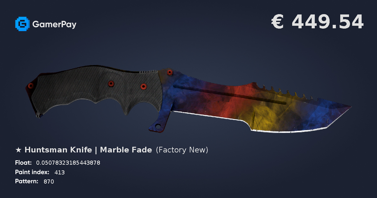 Huntsman Knife | Marble Fade on GamerPay