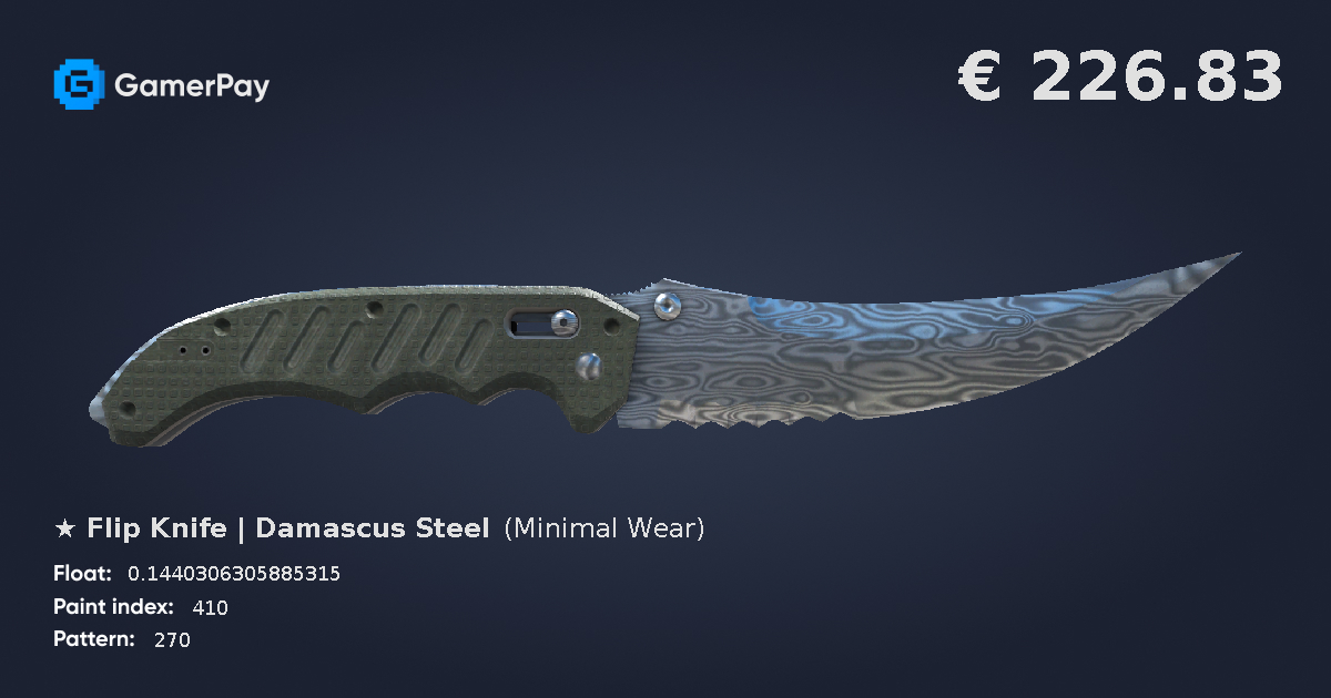 Flip Knife | Damascus Steel on GamerPay