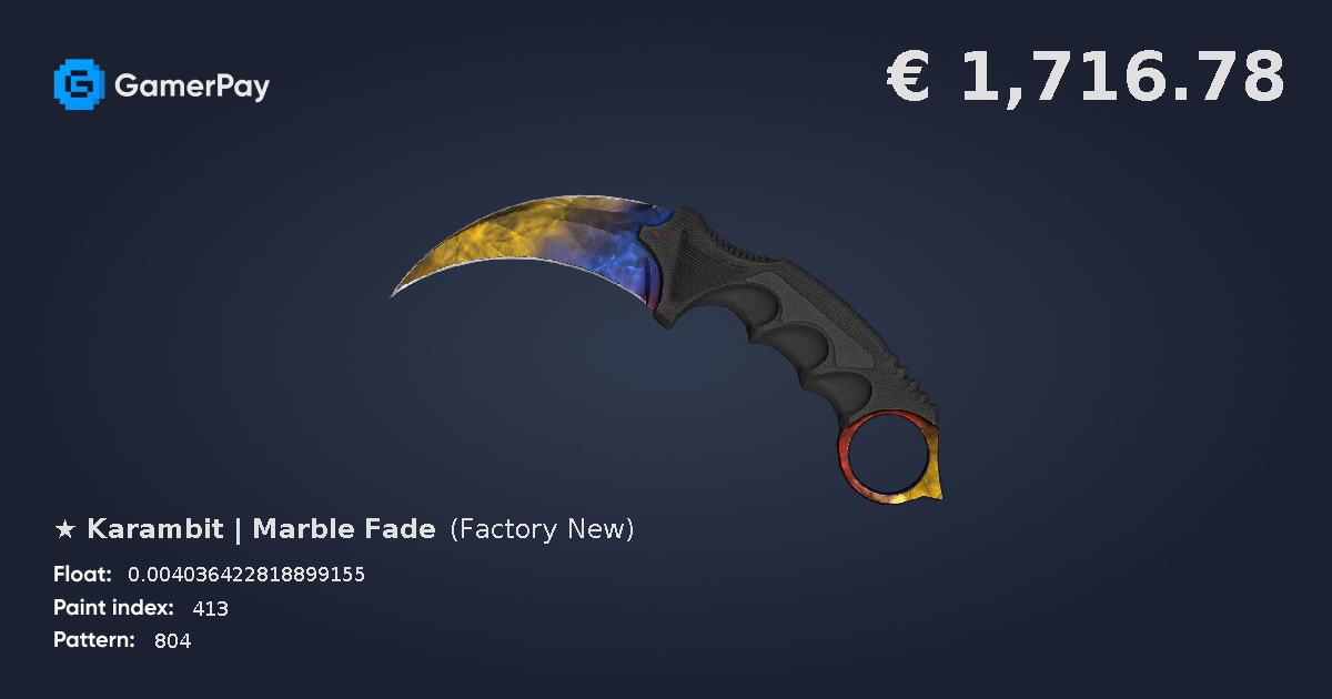 Karambit | Marble Fade on GamerPay