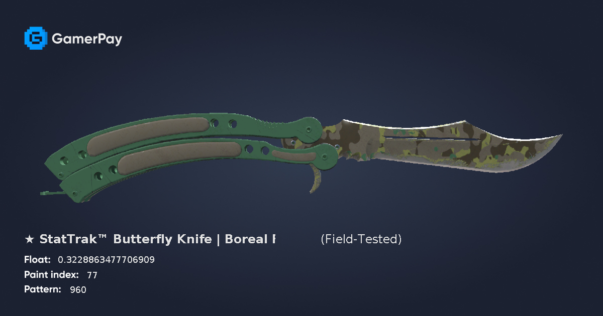 StatTrak™ Butterfly Knife | Boreal Forest on GamerPay