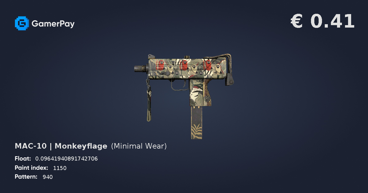 MAC-10 | Monkeyflage on GamerPay