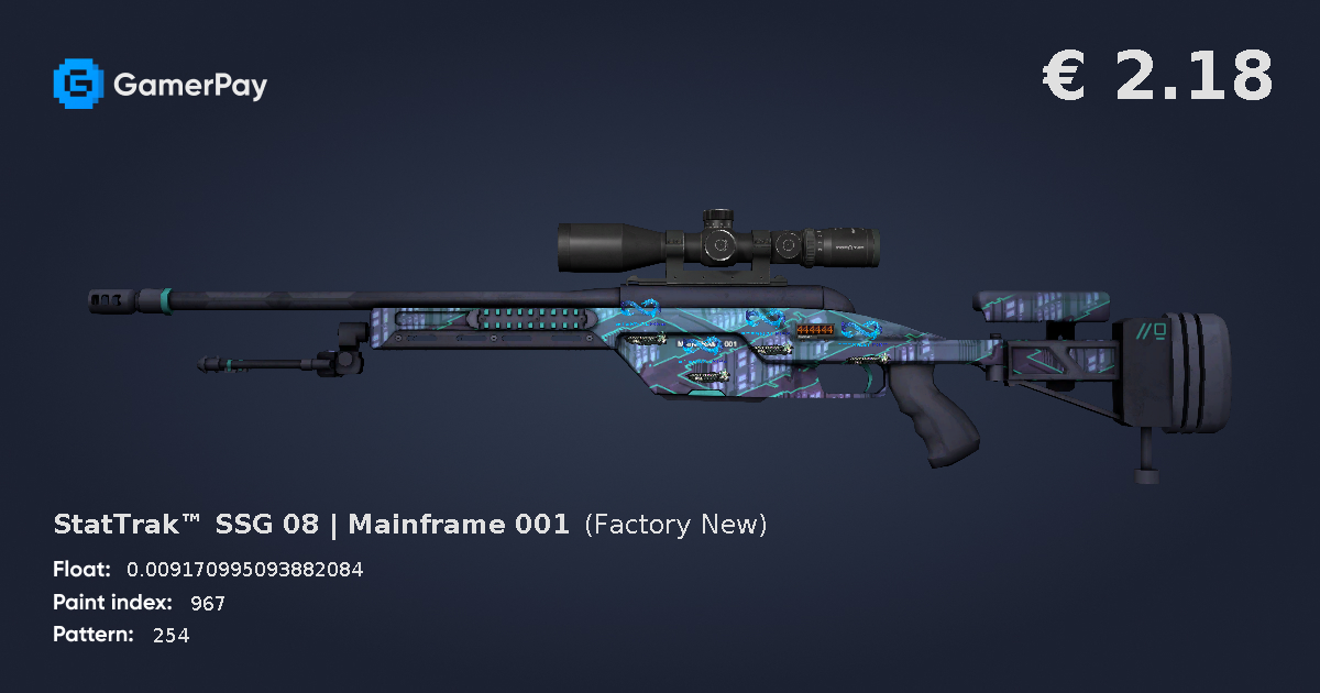 StatTrak™ SSG 08 | Mainframe 001 on GamerPay