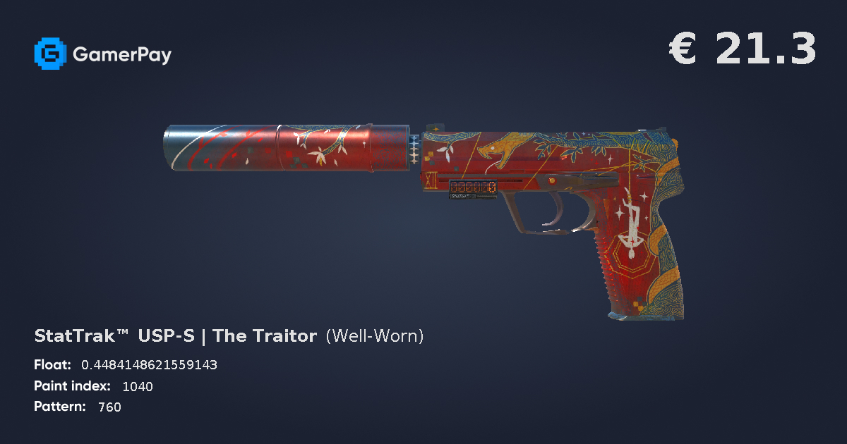StatTrak™ USP-S | The Traitor on GamerPay