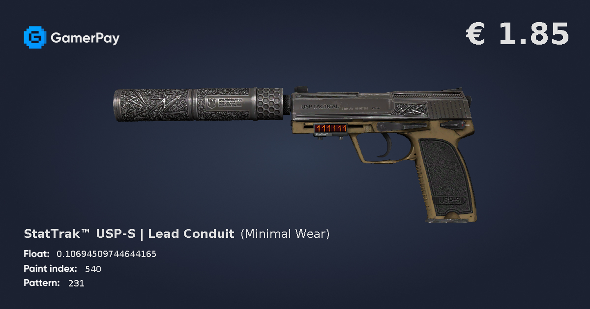 StatTrak™ USP-S | Lead Conduit on GamerPay