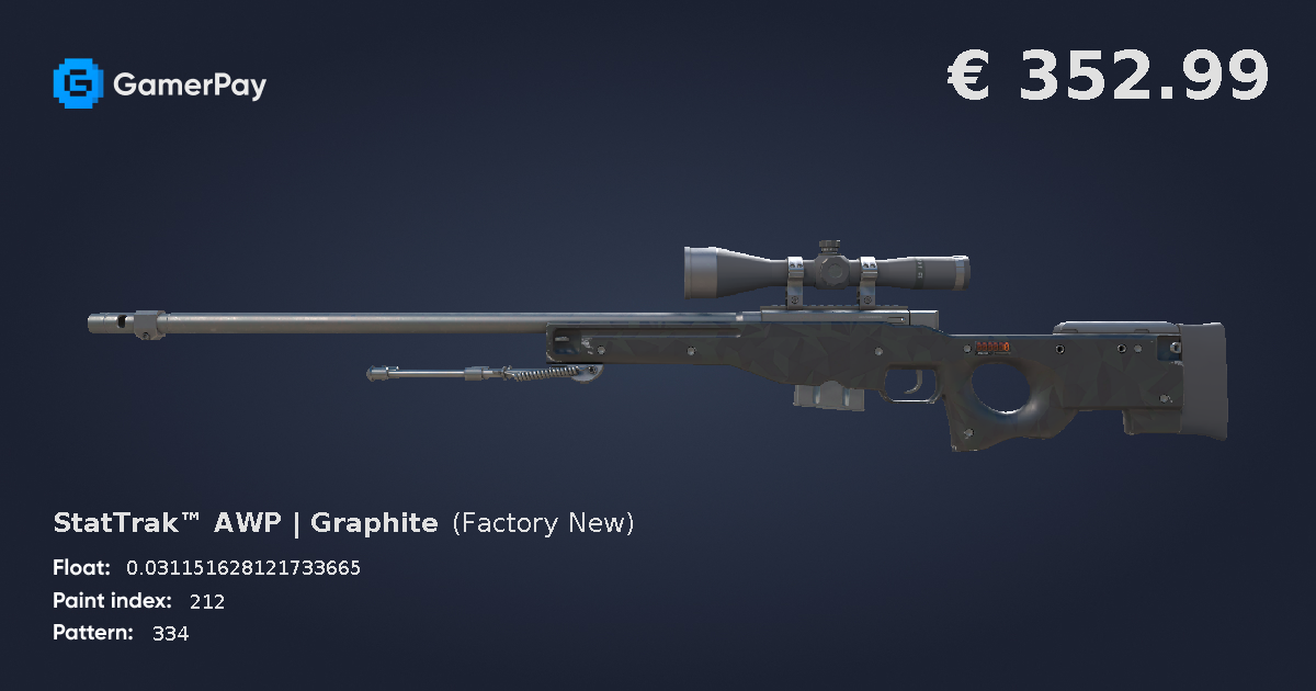 StatTrak™ AWP | Graphite on GamerPay