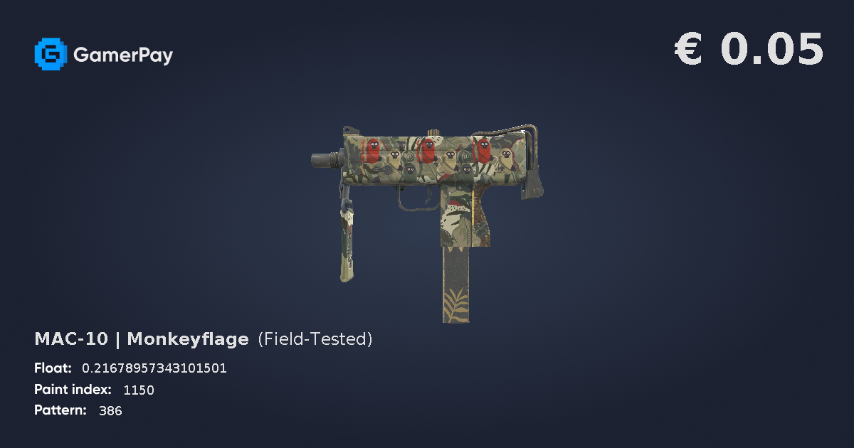 MAC-10 | Monkeyflage on GamerPay
