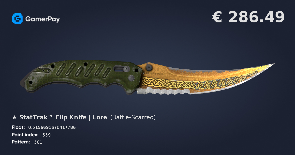 StatTrak™ Flip Knife | Lore on GamerPay