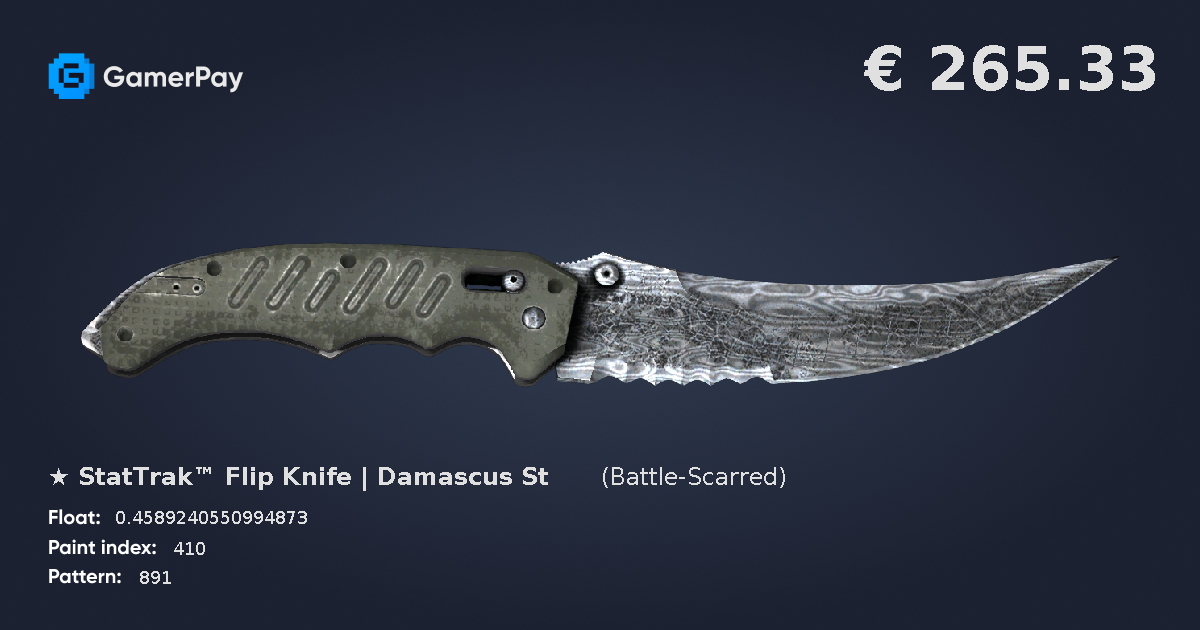 StatTrak™ Flip Knife | Damascus Steel on GamerPay