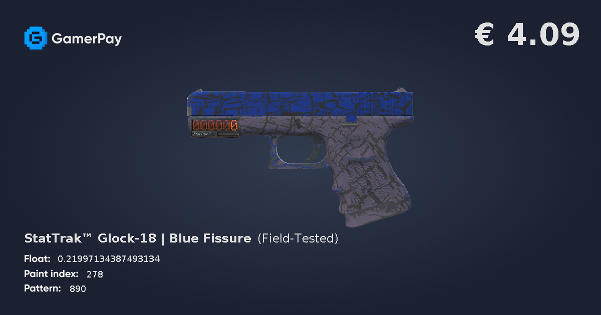 StatTrak™ Glock-18 | Blue Fissure on GamerPay