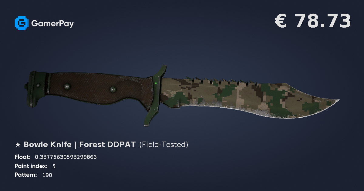 Bowie Knife | Forest DDPAT on GamerPay