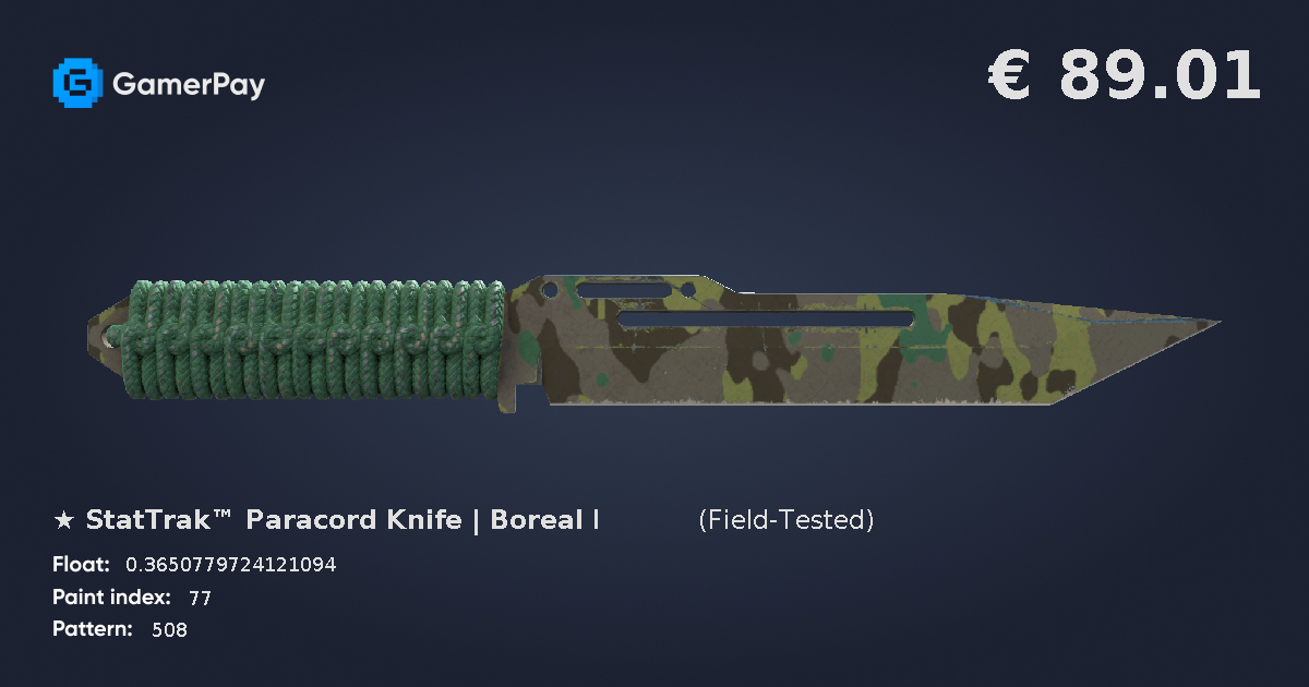StatTrak™ Paracord Knife | Boreal Forest on GamerPay