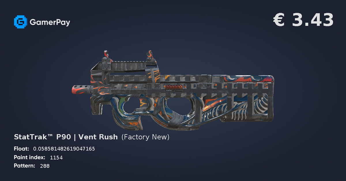 StatTrak™ P90 | Vent Rush on GamerPay