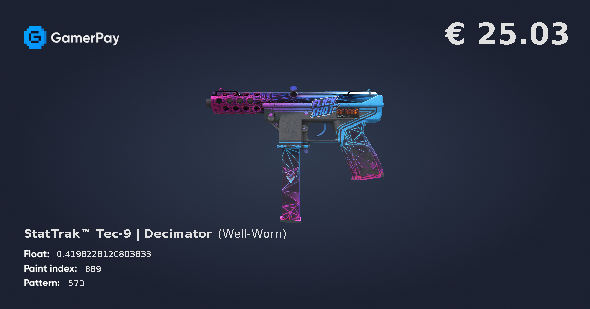 StatTrak™ Tec-9 | Decimator on GamerPay