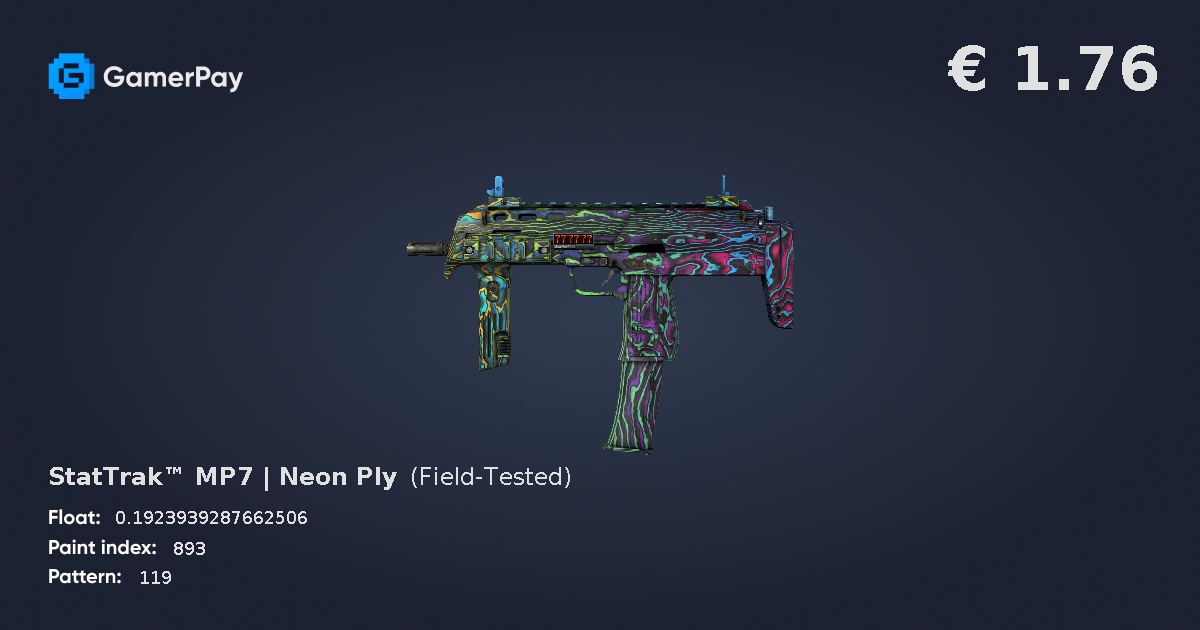 StatTrak™ MP7 | Neon Ply on GamerPay