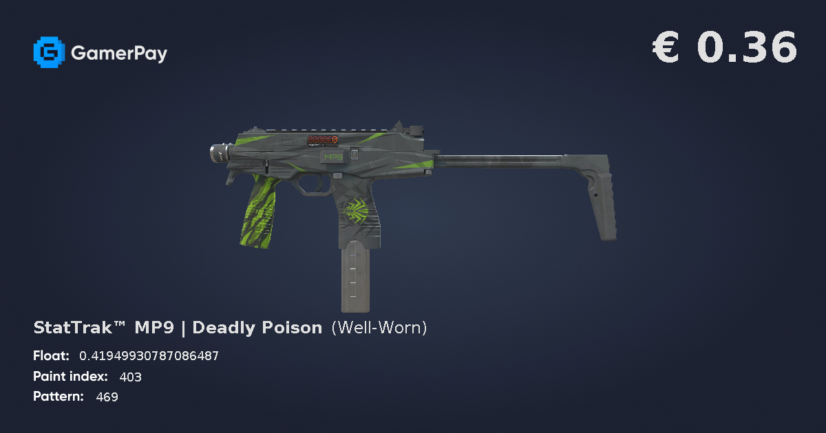 StatTrak™ MP9 | Deadly Poison on GamerPay