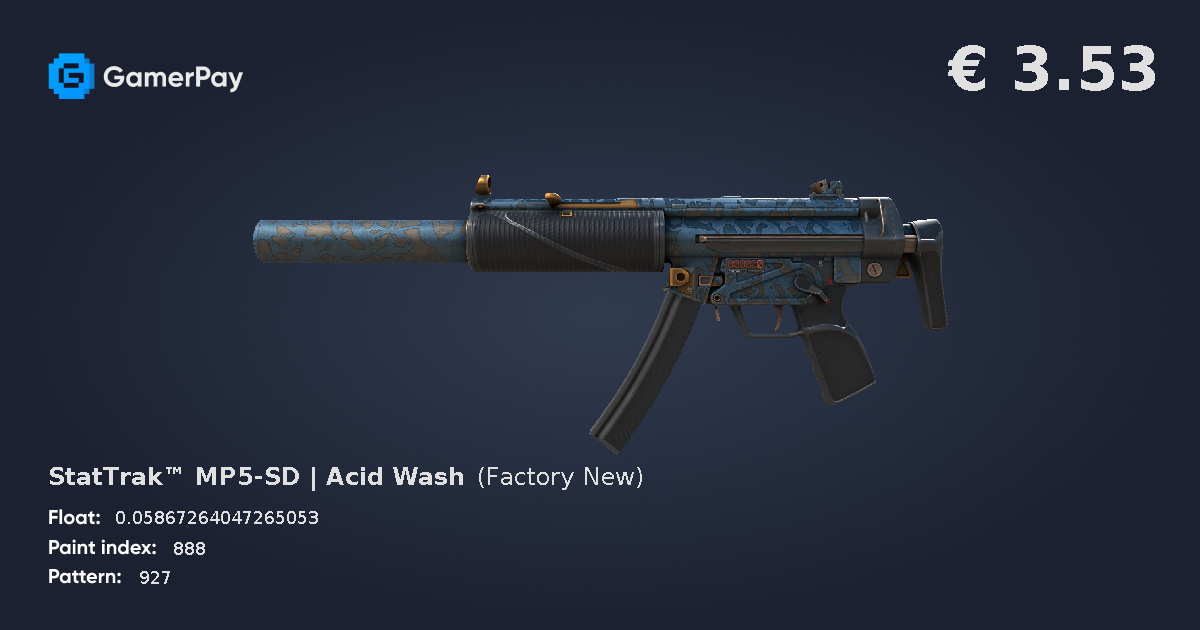 StatTrak™ MP5-SD | Acid Wash on GamerPay