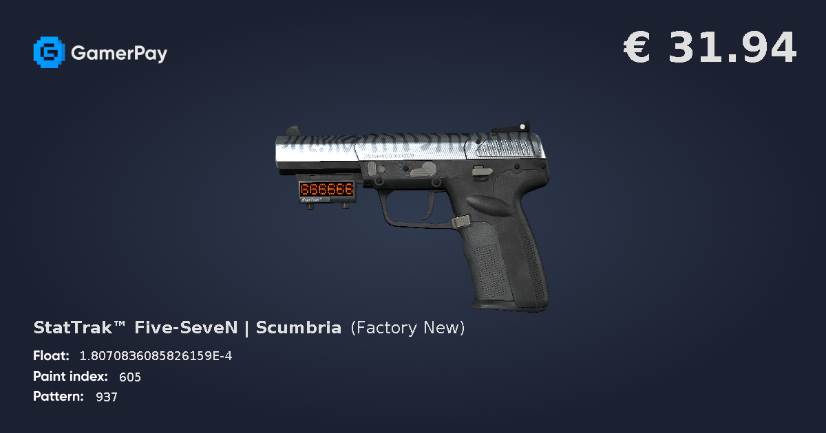 StatTrak™ Five-SeveN | Scumbria on GamerPay