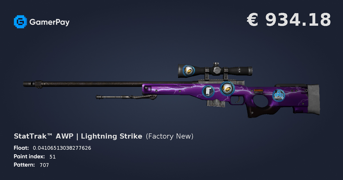 StatTrak™ AWP | Lightning Strike on GamerPay