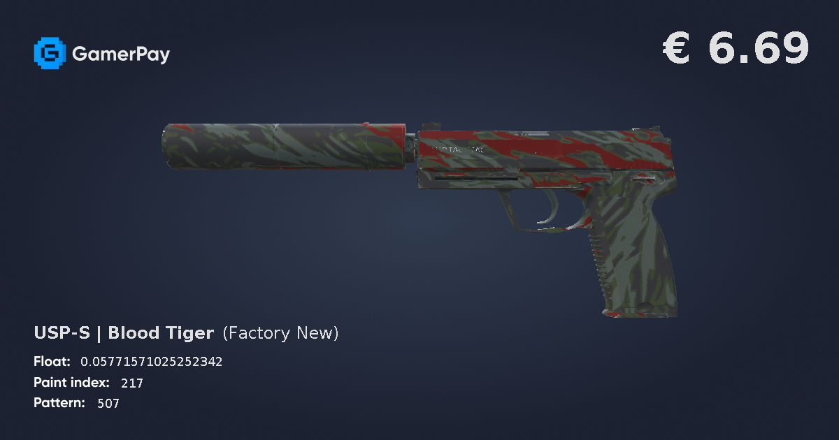 USP-S | Blood Tiger on GamerPay