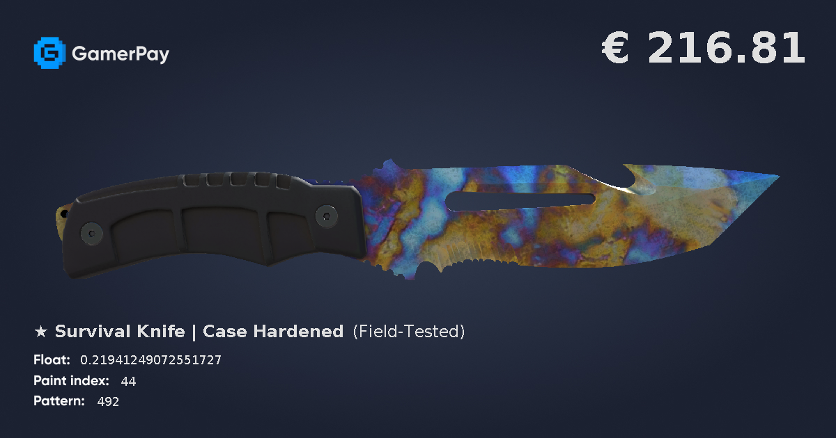 Survival Knife | Case Hardened on GamerPay