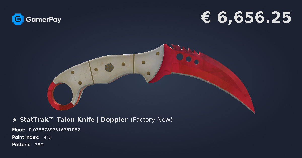 StatTrak™ Talon Knife | Doppler Ruby on GamerPay