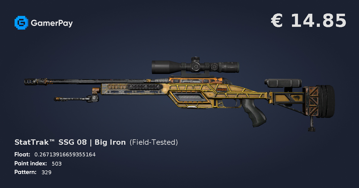 StatTrak™ SSG 08 | Big Iron on GamerPay