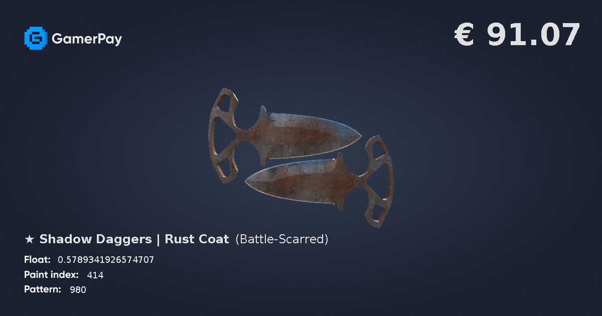 Shadow Daggers | Rust Coat on GamerPay