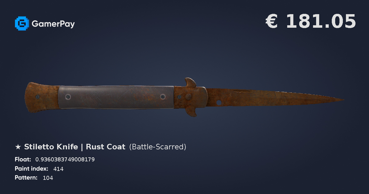 Stiletto Knife | Rust Coat on GamerPay