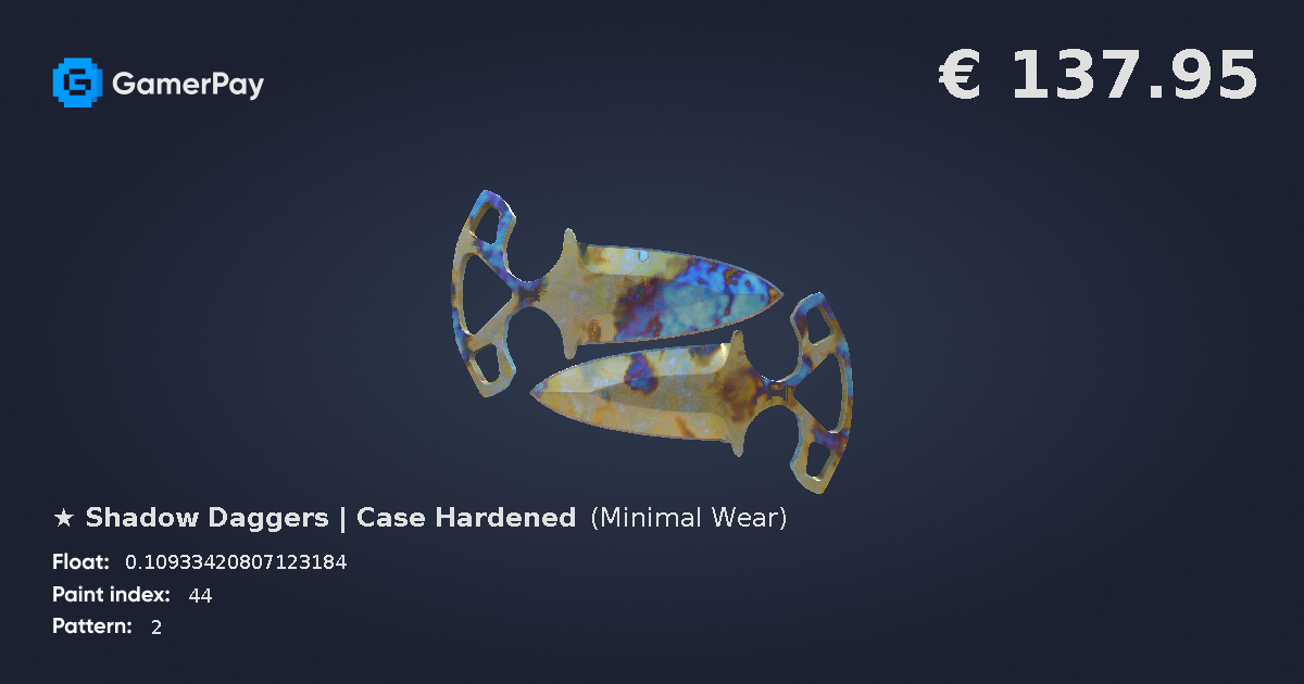 Shadow Daggers | Case Hardened on GamerPay