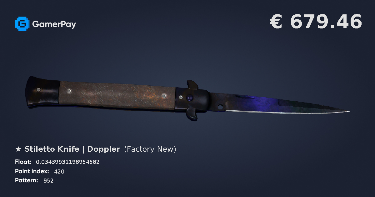 Stiletto Knife | Doppler Phase 3 on GamerPay