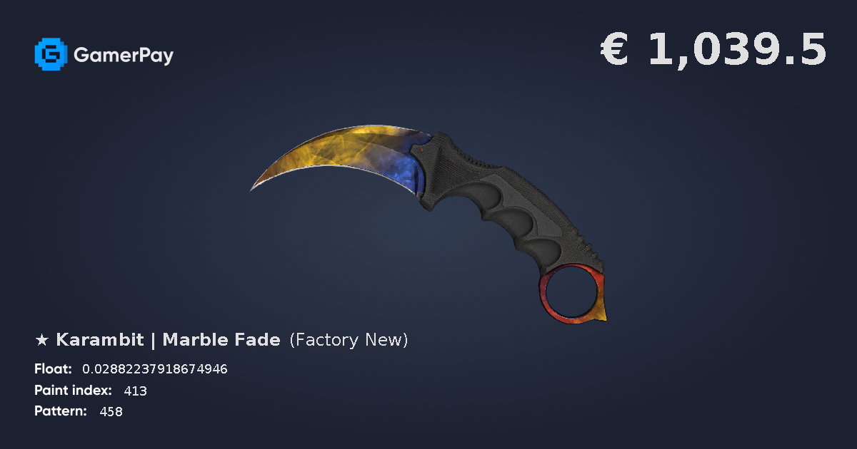 Karambit | Marble Fade on GamerPay