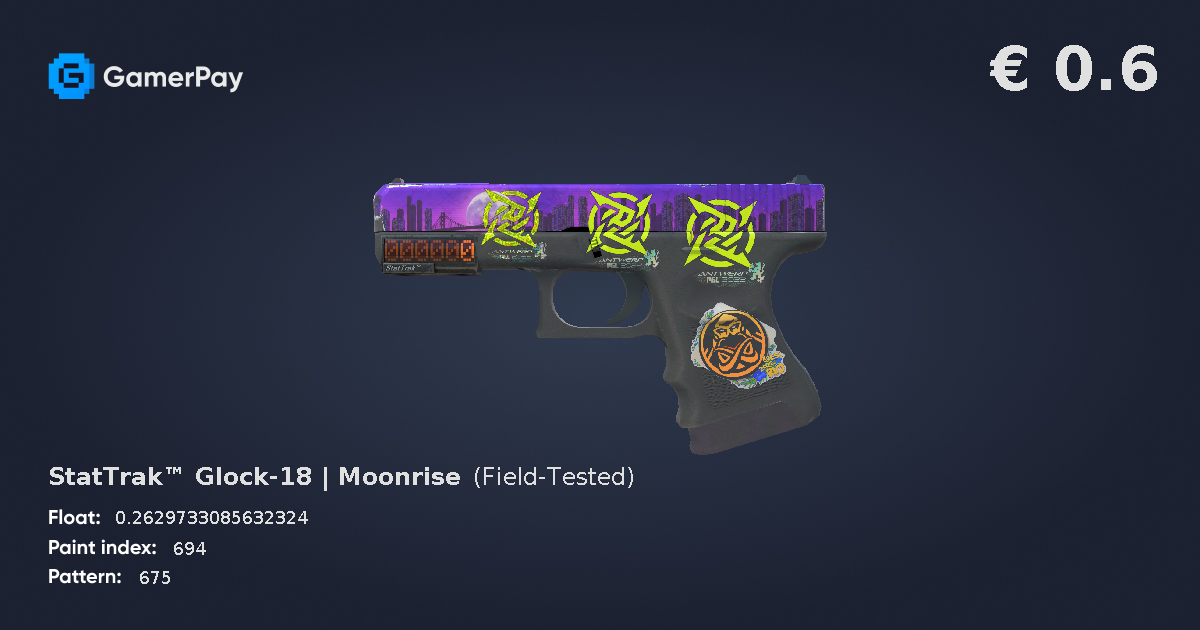 StatTrak™ Glock-18 | Moonrise on GamerPay