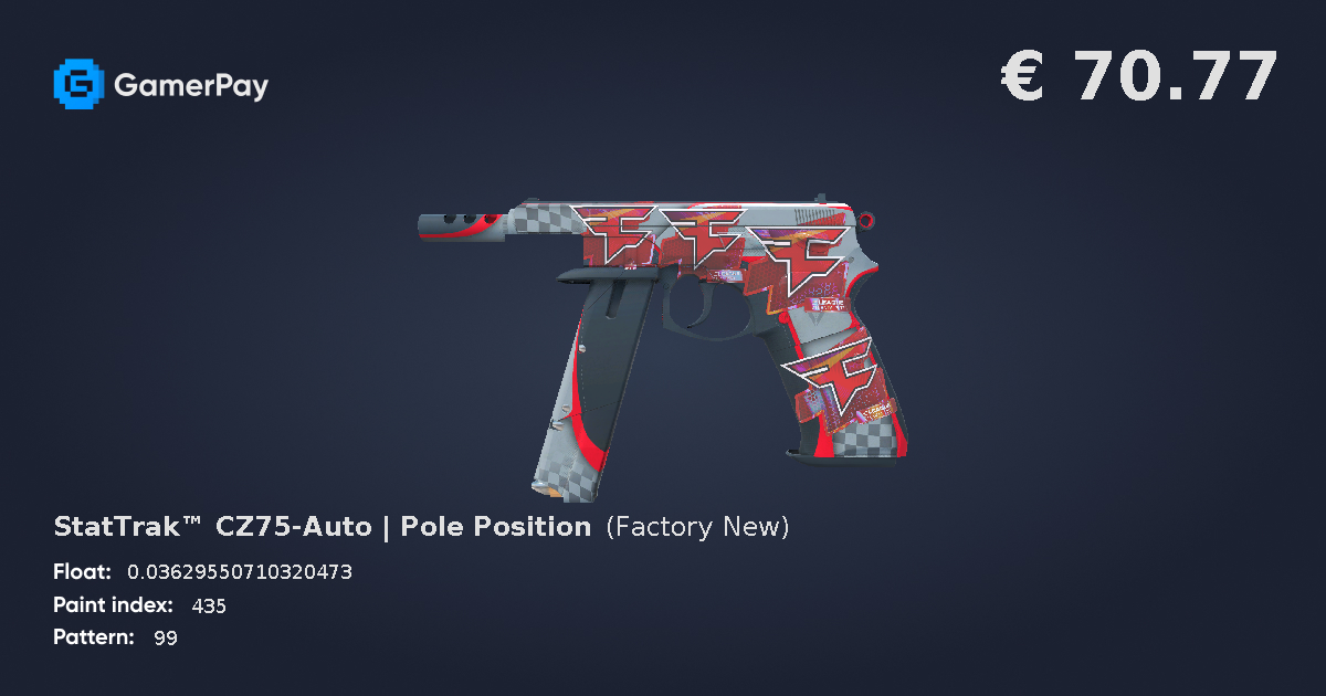 StatTrak™ CZ75-Auto | Pole Position on GamerPay