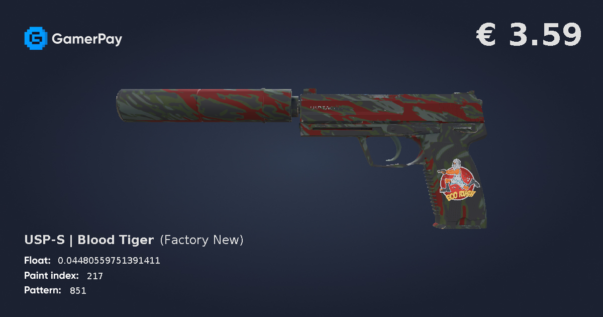 USP-S | Blood Tiger on GamerPay