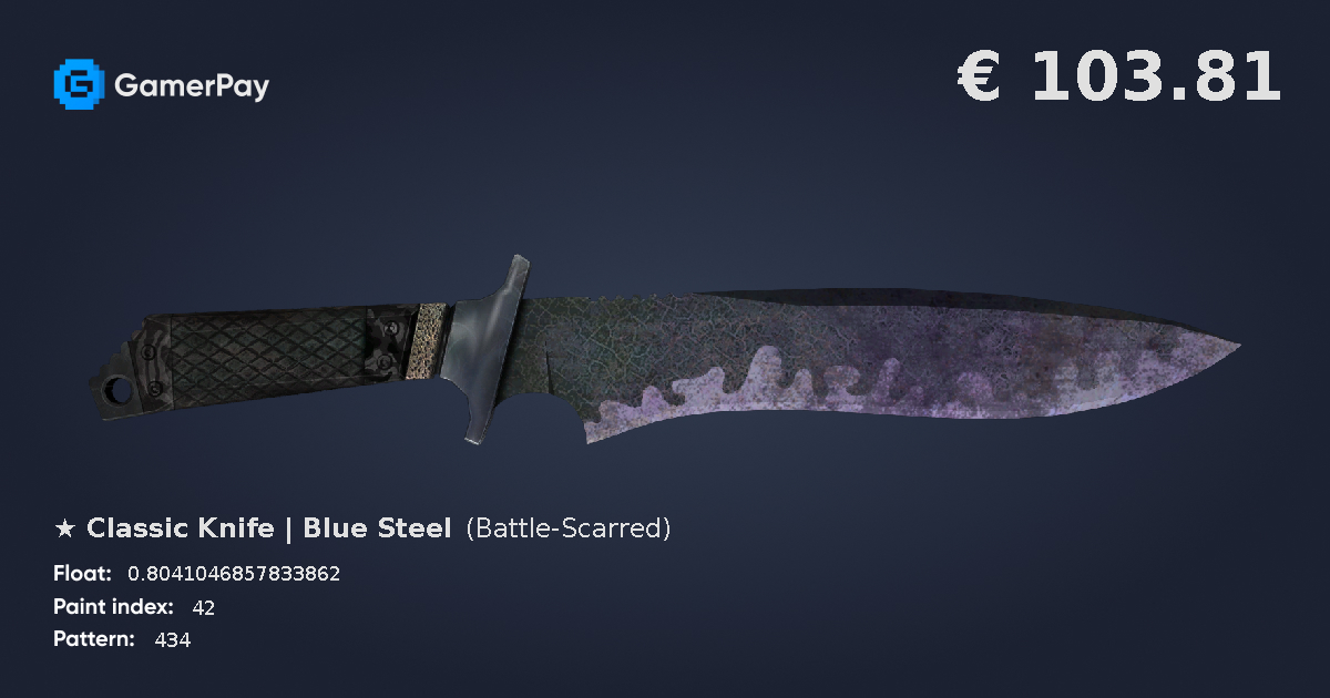 Classic Knife | Blue Steel on GamerPay
