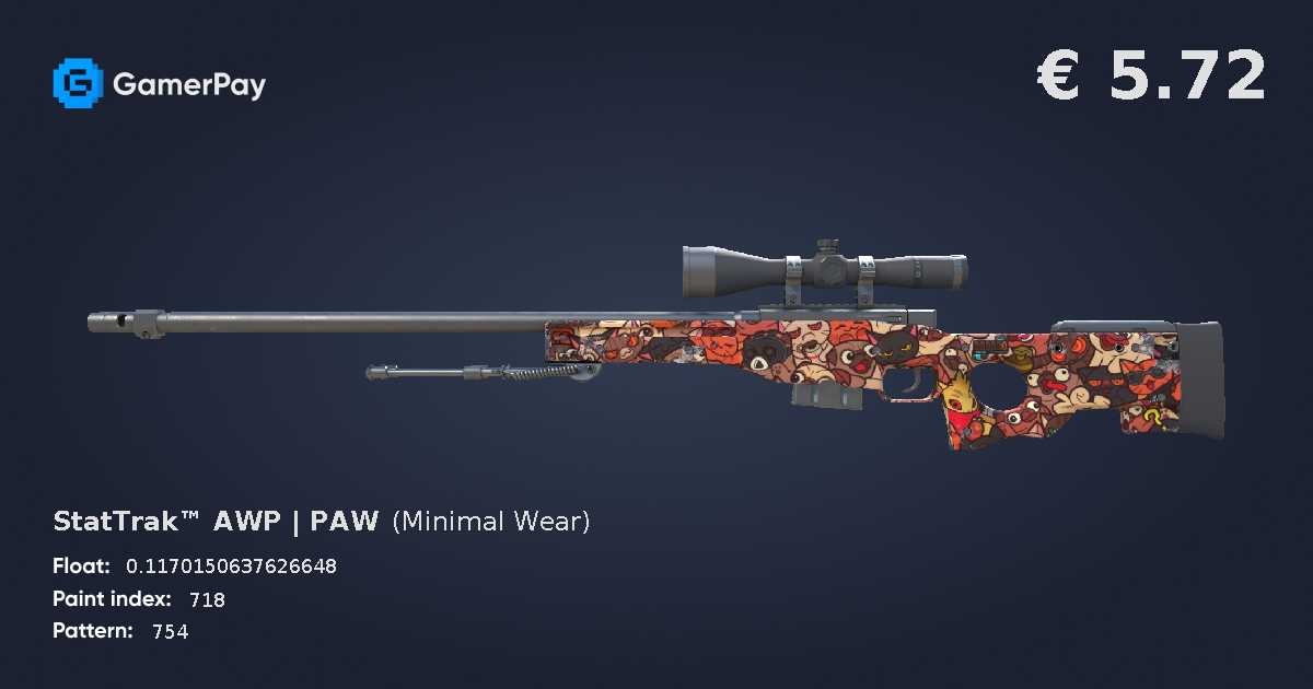 StatTrak™ AWP | PAW on GamerPay