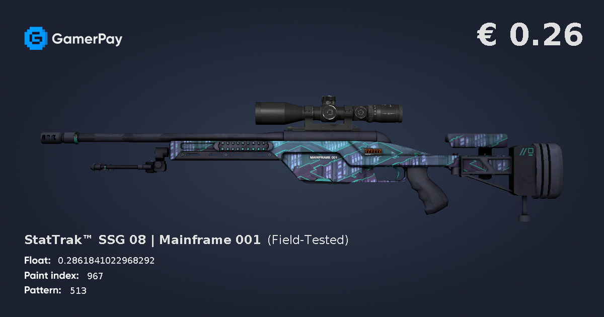 StatTrak™ SSG 08 | Mainframe 001 on GamerPay