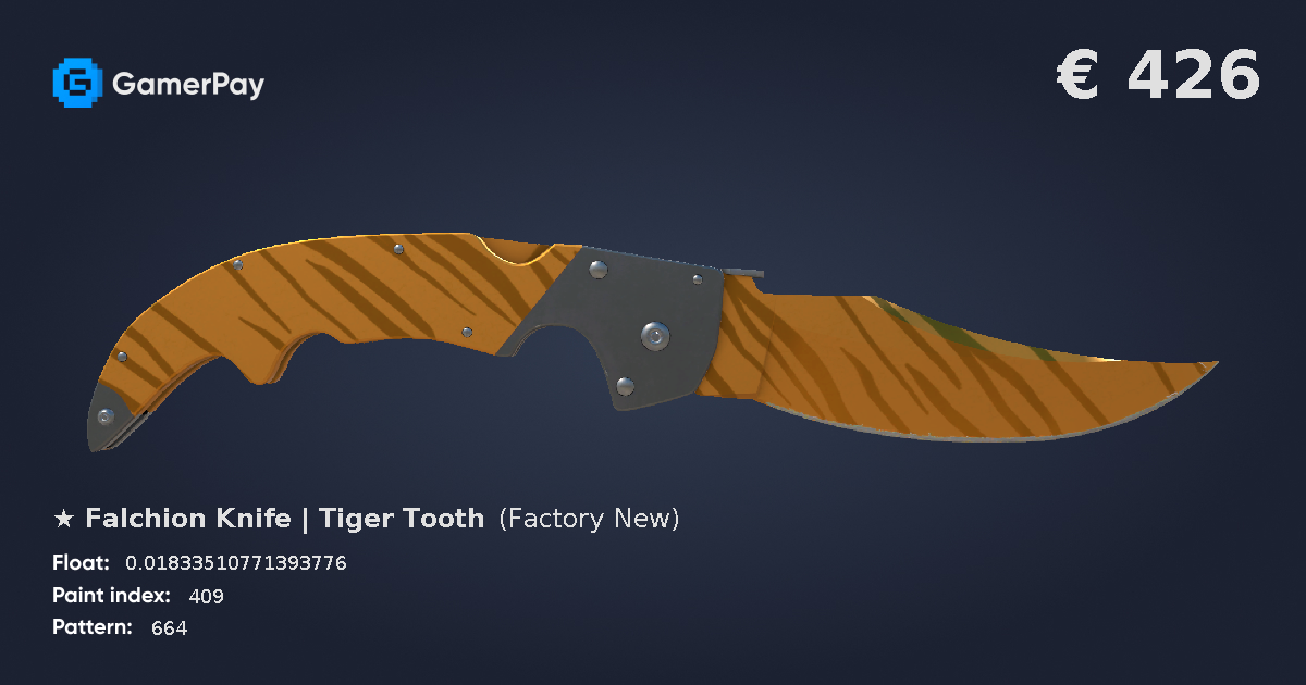 Falchion Knife | Tiger Tooth on GamerPay