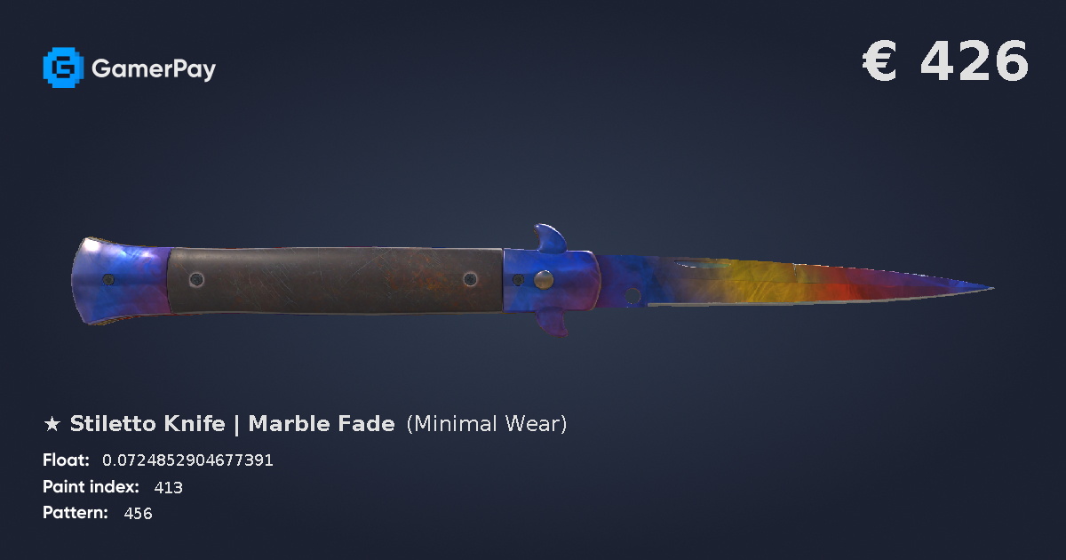Stiletto Knife | Marble Fade on GamerPay