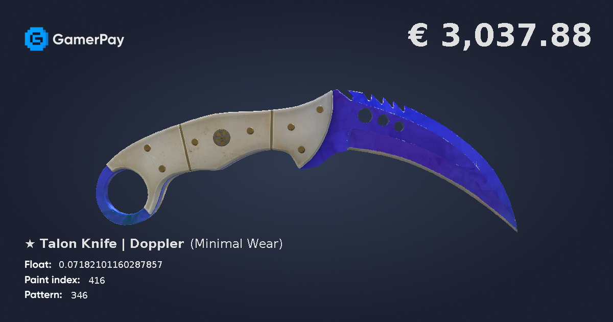 Talon Knife | Doppler Sapphire on GamerPay