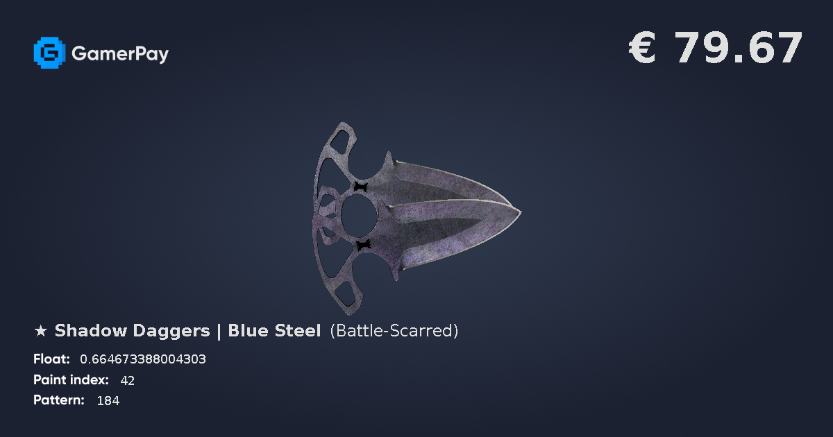 Shadow Daggers | Blue Steel on GamerPay