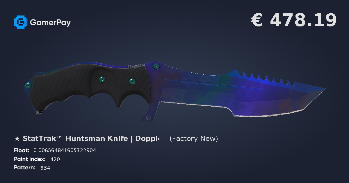 StatTrak™ Huntsman Knife | Doppler Phase 3 on GamerPay