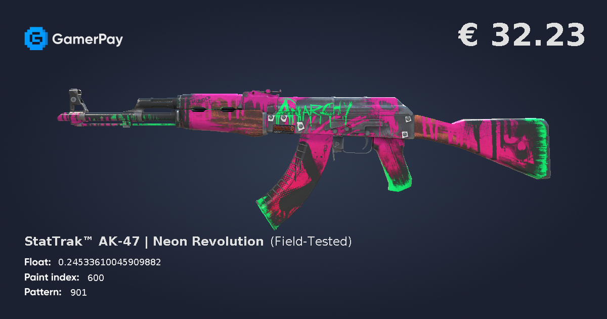 StatTrak™ AK-47 | Neon Revolution on GamerPay