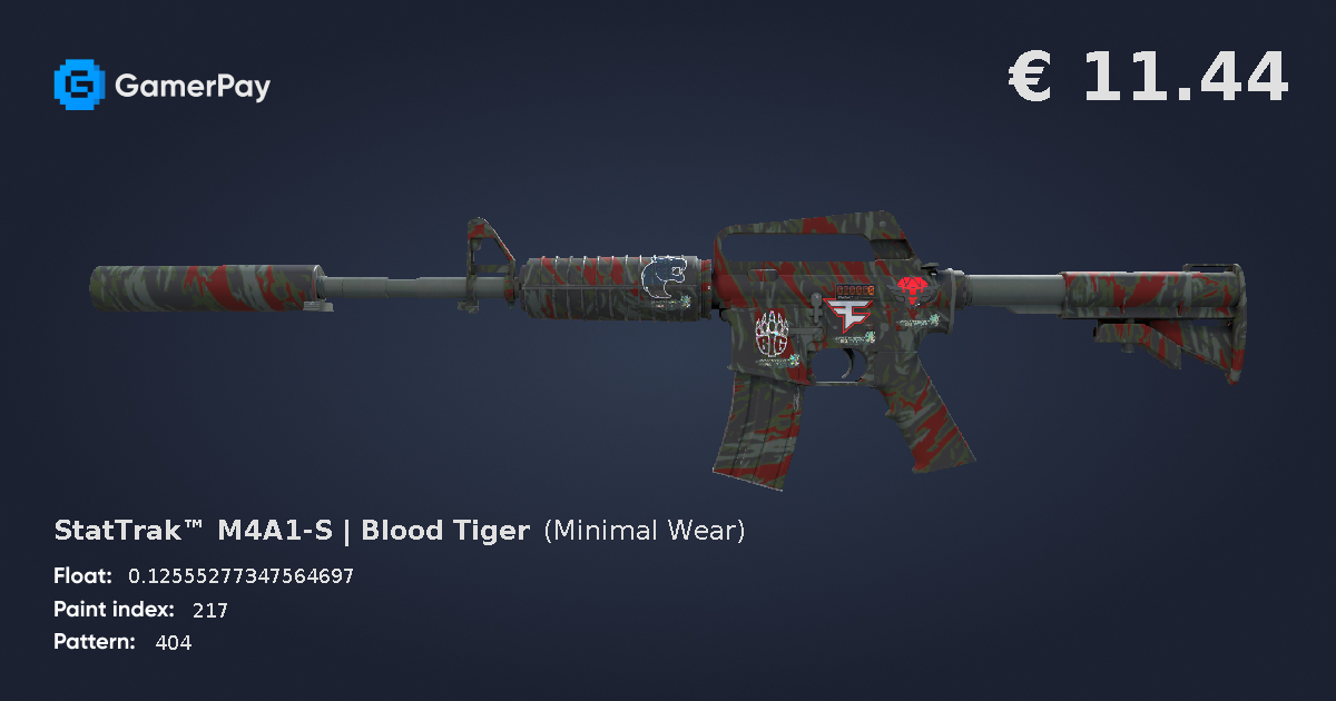 StatTrak™ M4A1-S | Blood Tiger on GamerPay