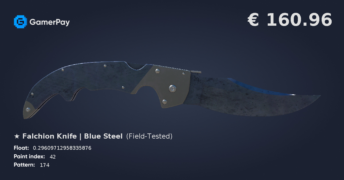 Falchion Knife | Blue Steel on GamerPay